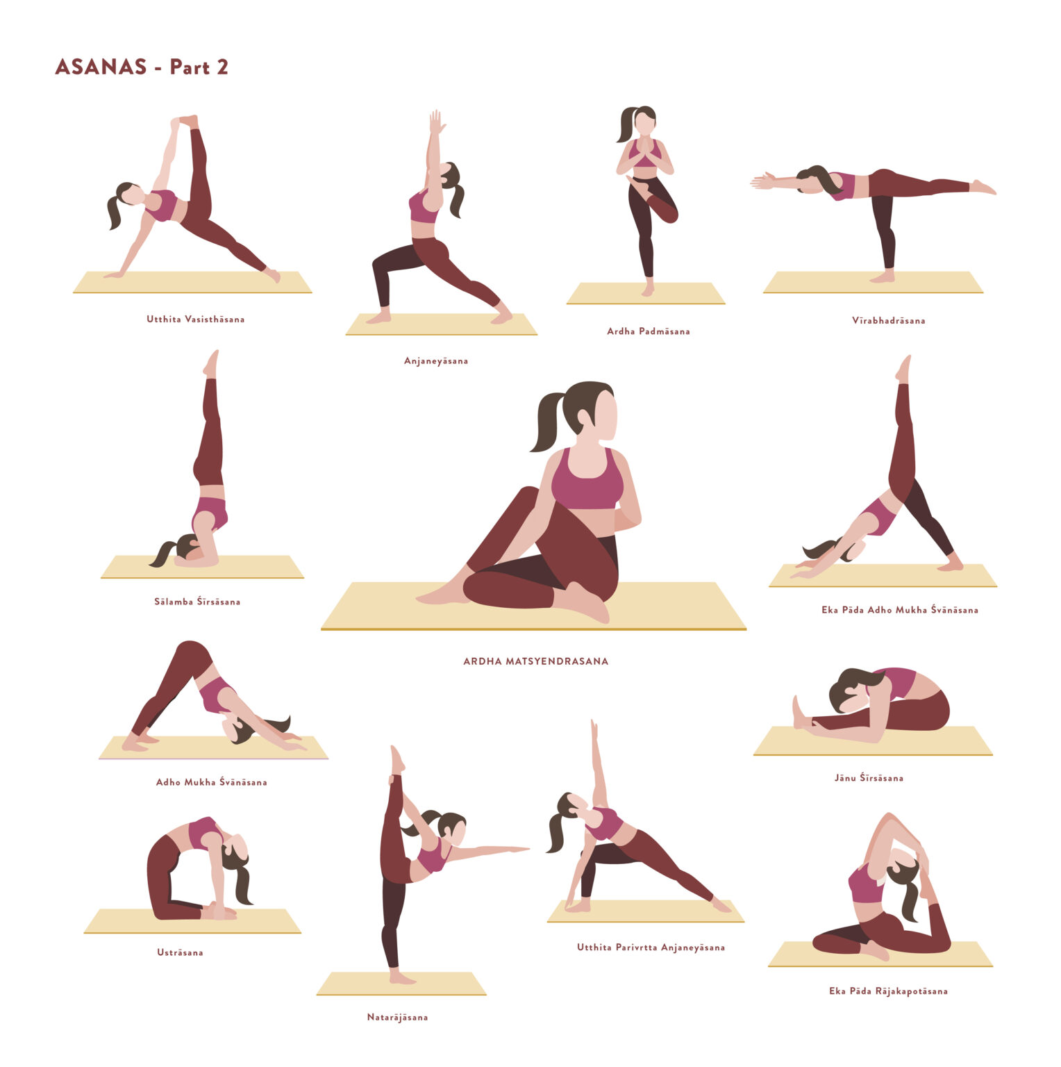 Asanas - Illus | Icons | Infographics