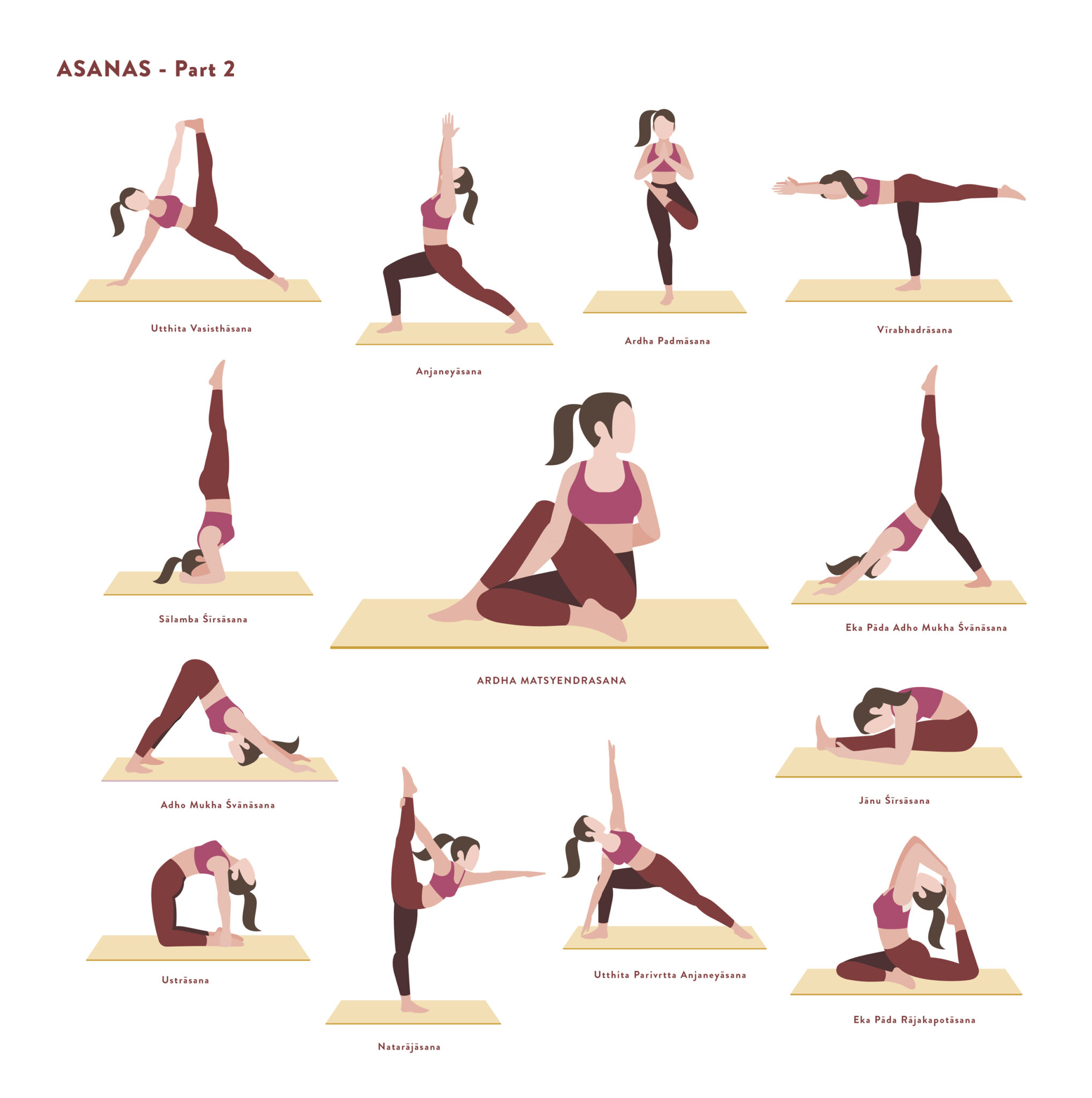Asanas - Illus | Icons | Infographics